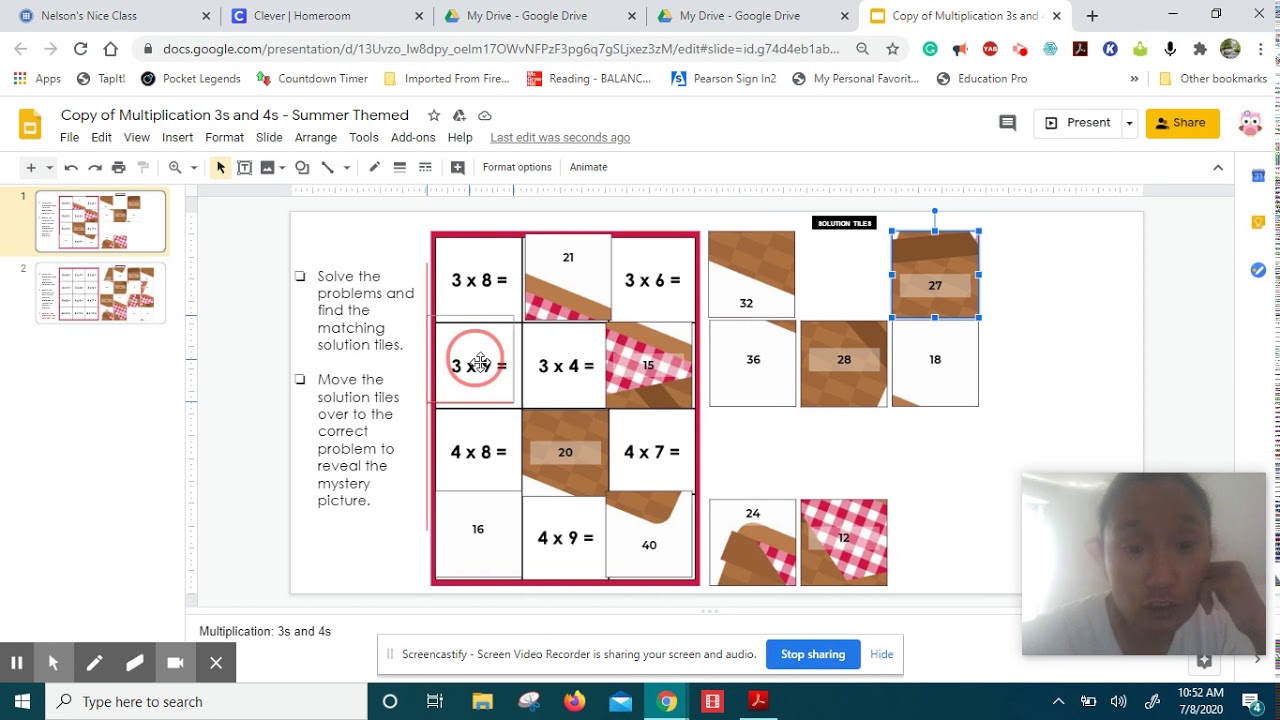 Multiplication practice tiles- Charlie - YouTube