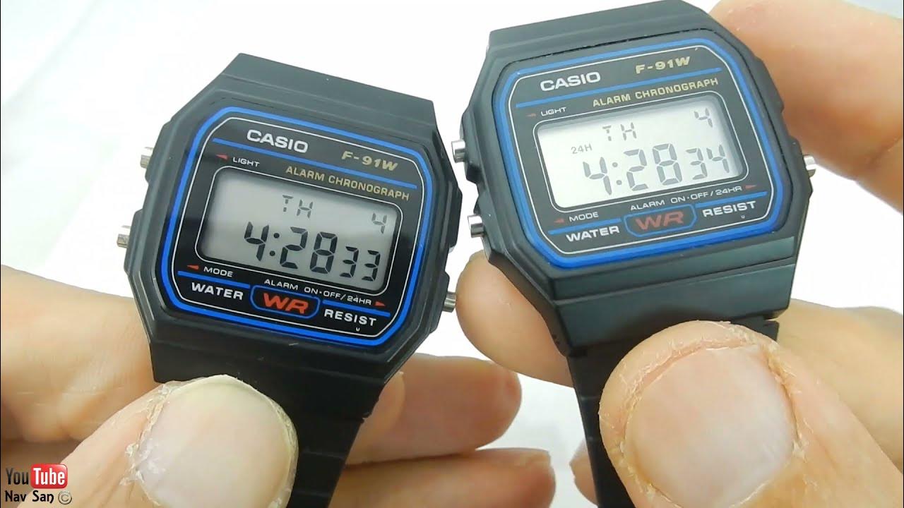 Casio f91w Fake vs Real - YouTube