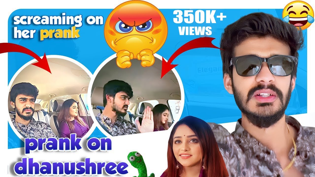 Screaming on her prank 😷🤧 prank on dhanushree - YouTube