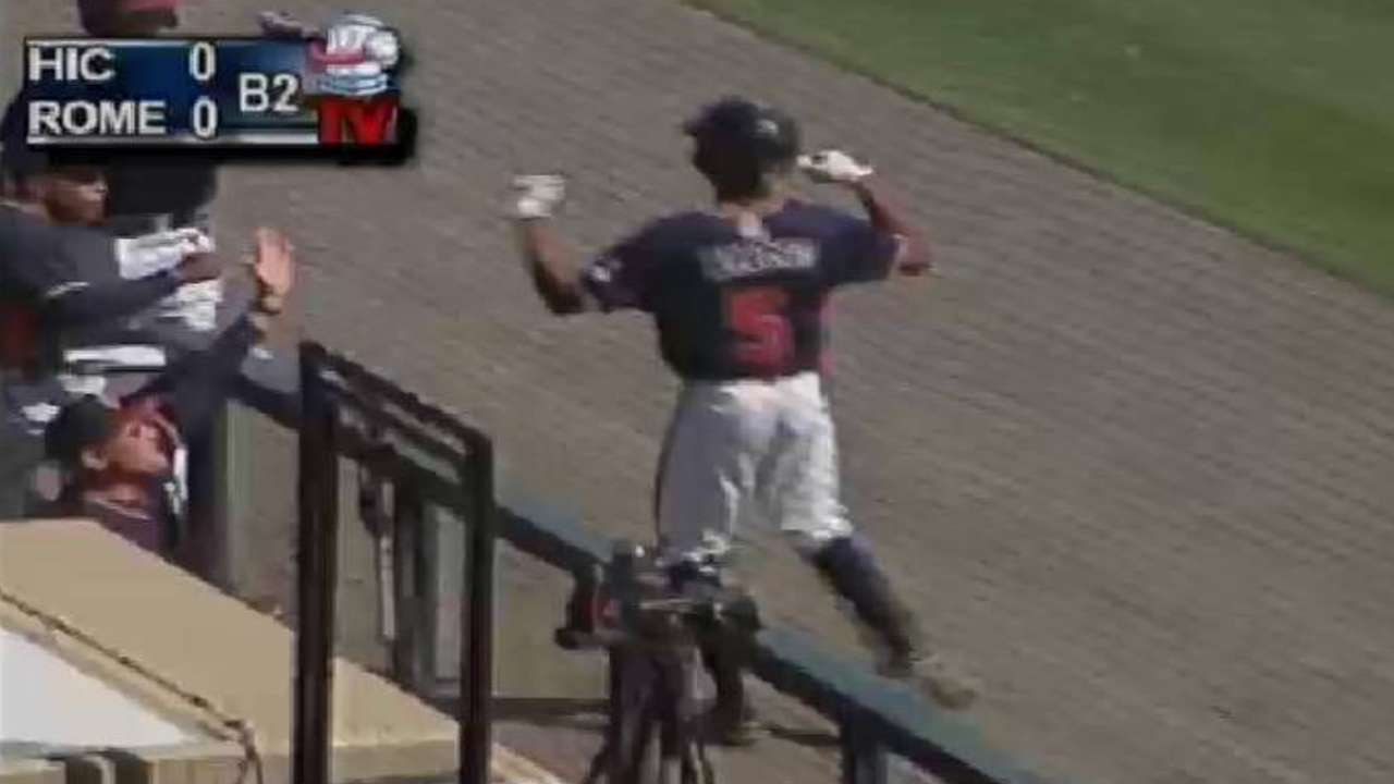 Rome's Justin Ellison hits solo shot - YouTube