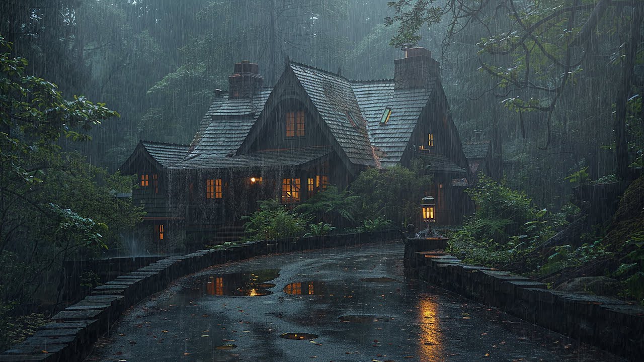 Deep Sleep with Heavy Rain in the Forest | Natural Sounds for Deep ...