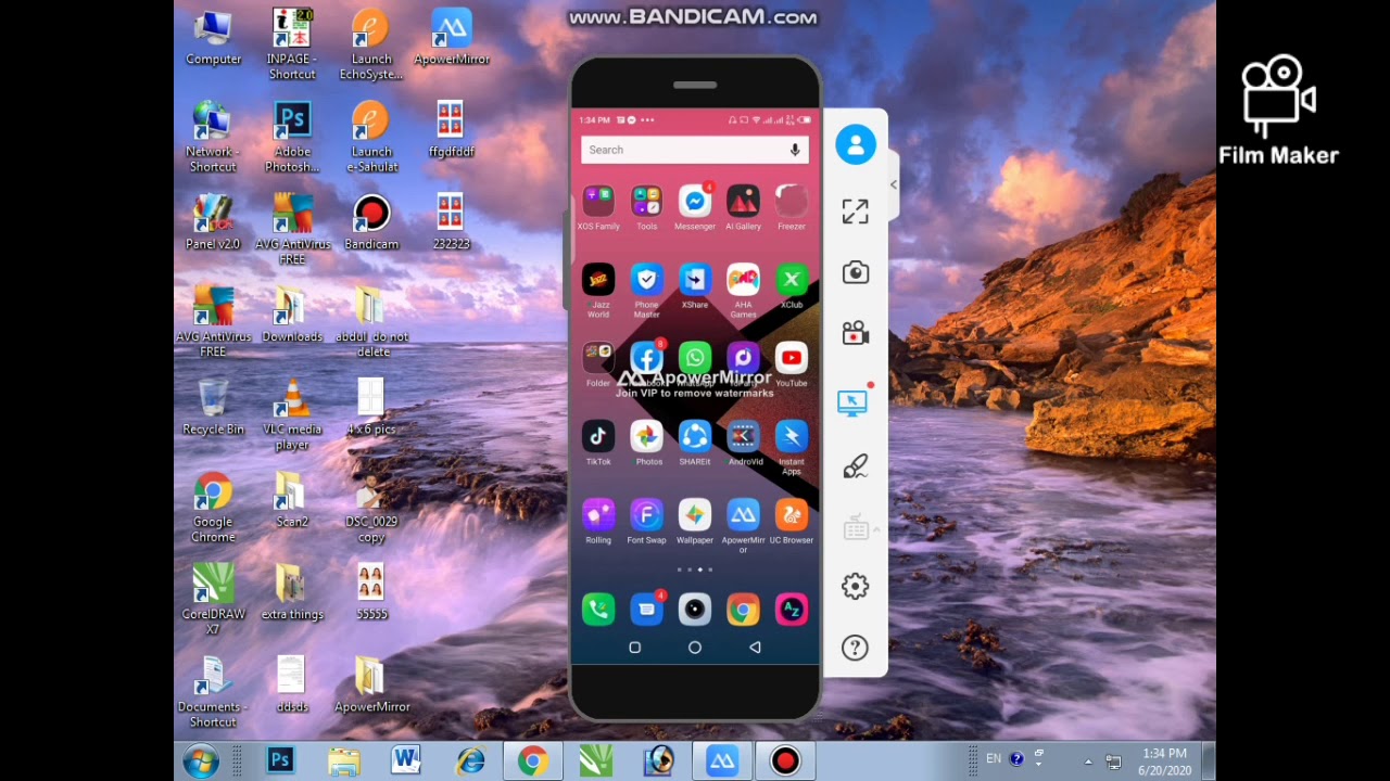 how to use mobile phone on computer screen - YouTube