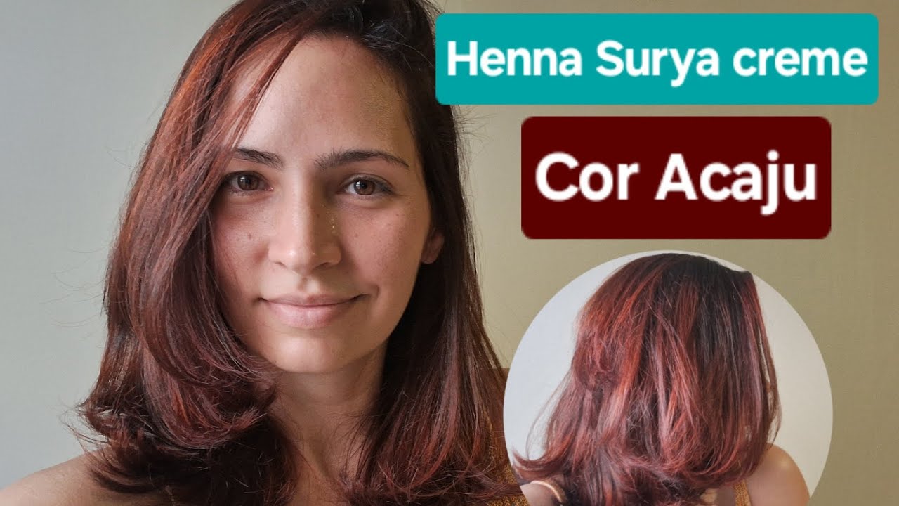 Pintando o cabelo com Henna Surya creme cor Acaju - YouTube