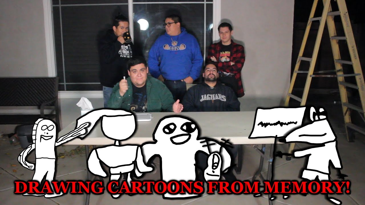 We Tried To Draw Cartoon Characters From Memory! - YouTube