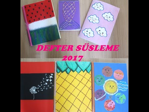KOLAY DEFTER SÜSLEME 🍍🍉 /KARPUZLU/ANANASLI/KAWAİ BULUTLU/DENİZKIZLI//DIY 2017 OKULA GERİ DÖNÜŞ