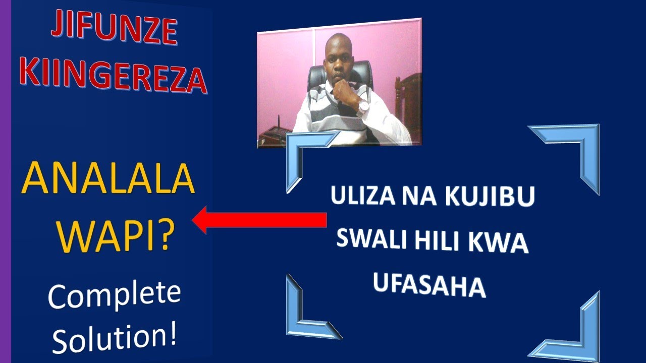 ANALALA WAPI? - COMPLETE SOLUTION - YouTube