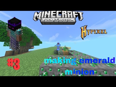 Hypixel like skyblock server for mcpe|| wenpixel #3 || making emerald ...