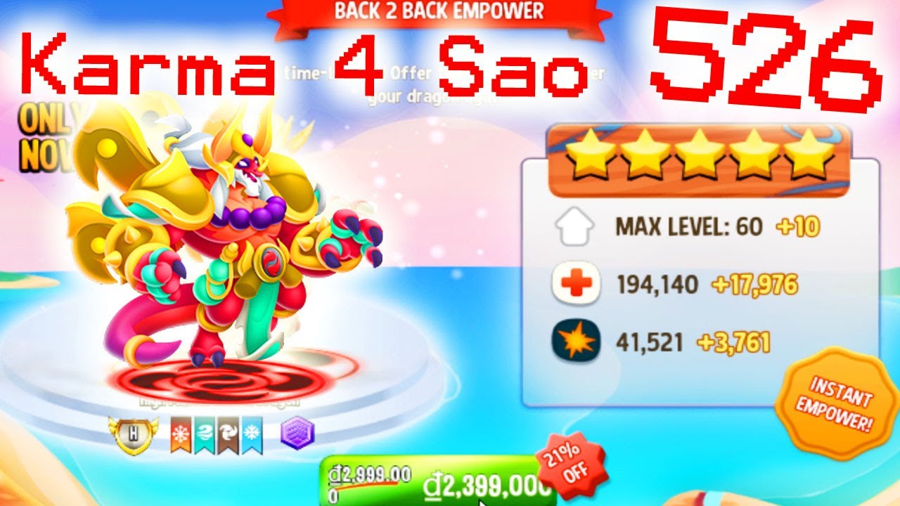 HNT NÂN HIGH MASTER KARMA DRAGON 4 SAO TRONG DRAGON CITY HNT CHANNEL ...