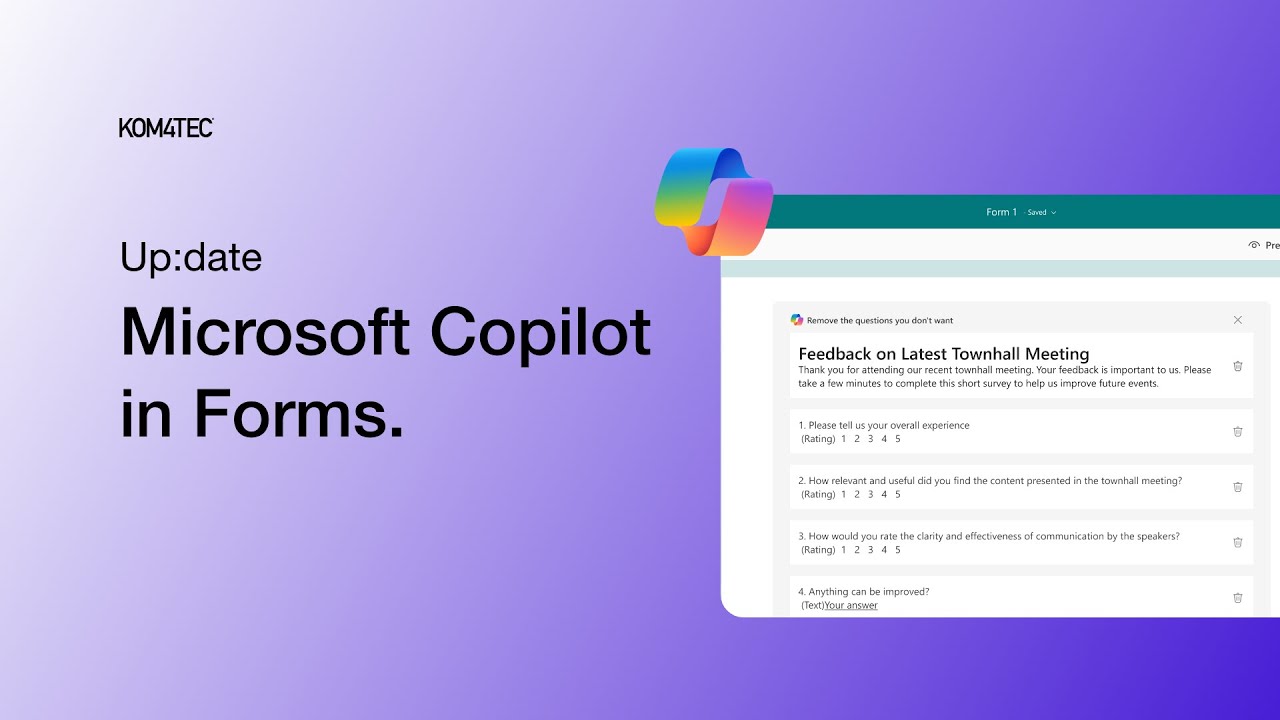 KOM4TEC Up:date - Microsoft Copilot in Forms - YouTube