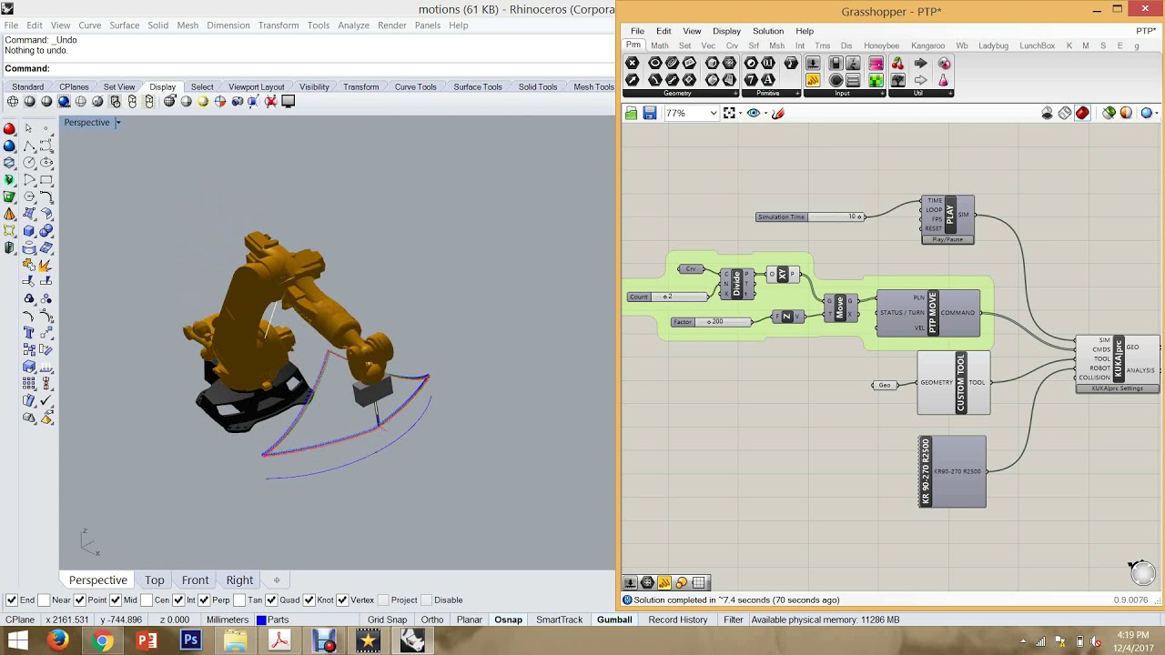 PTP motion in Kuka - YouTube