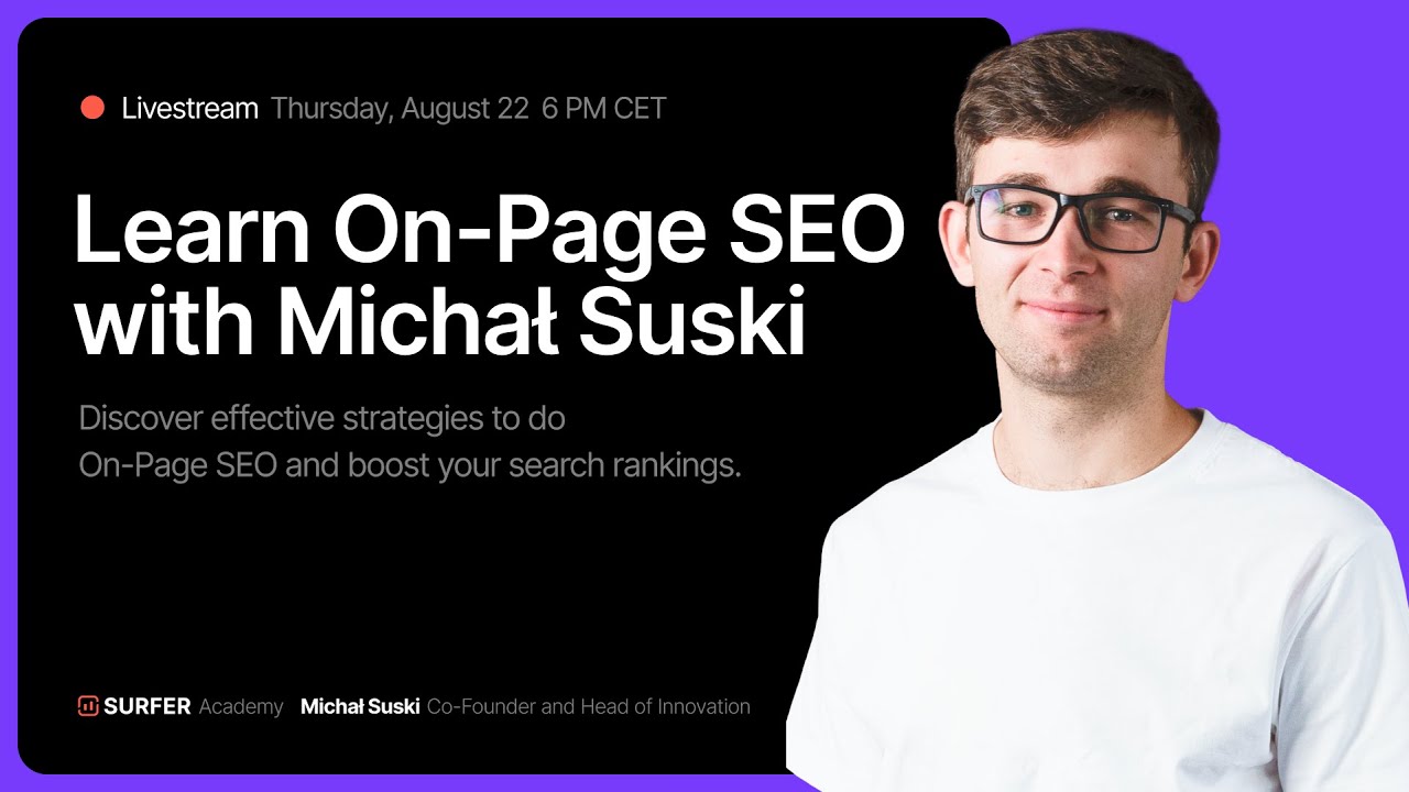 Learn on-page SEO with Michal Suski! - YouTube
