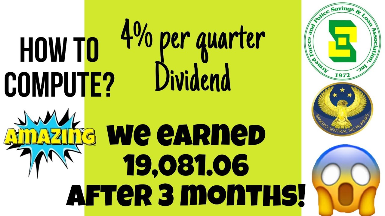 Highest Dividend every Quarter!|How to compute EDA of AFPSLAI # ...