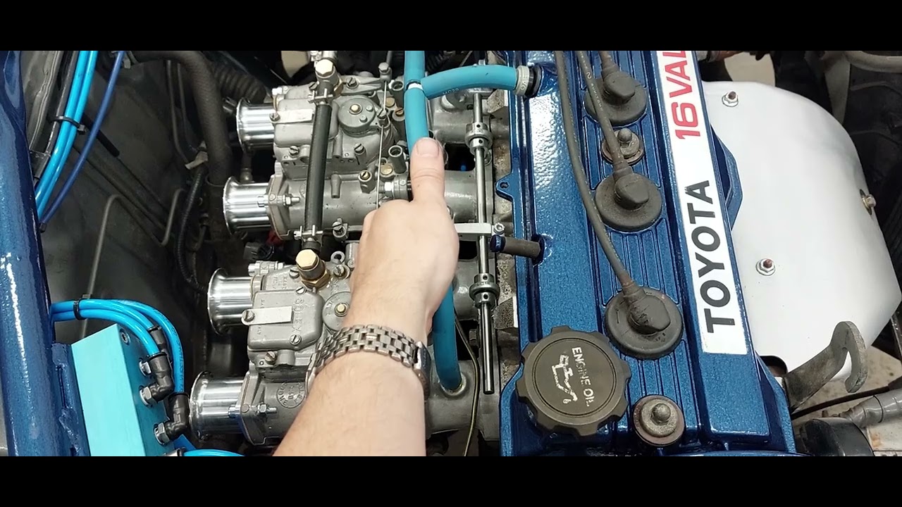 First start Toyota 4A-F engine on Solex ADDHE carbs - YouTube