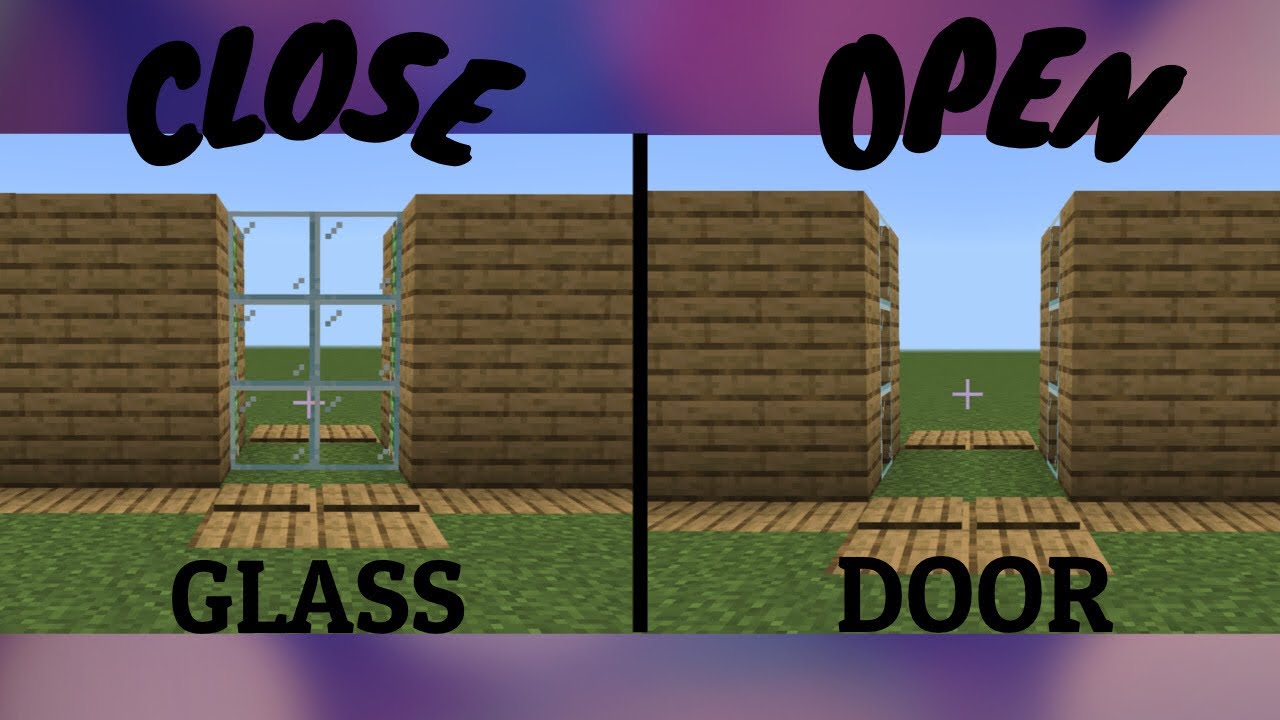 How to make a electric glass door in Minecraft - YouTube