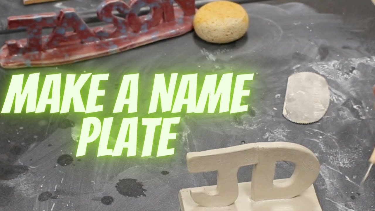 How to Make a Ceramic Name Plate - YouTube