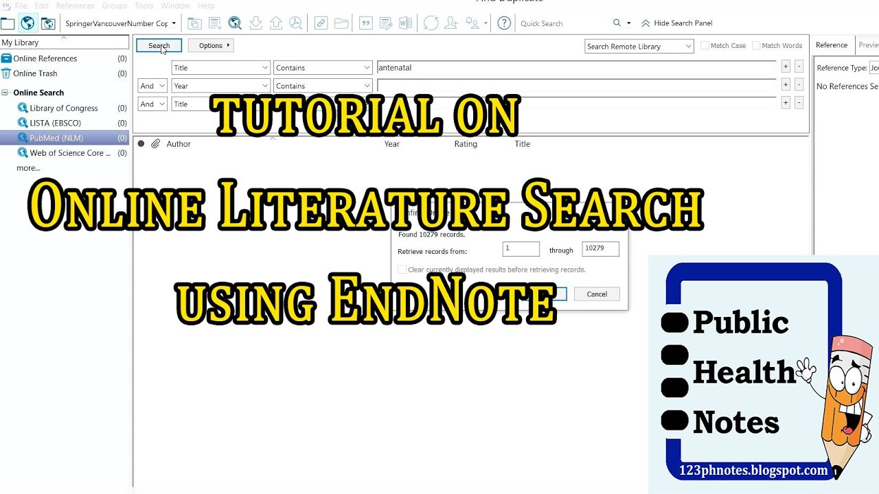 Endnote Tutorial #01: Online Literature Search Strategy - YouTube