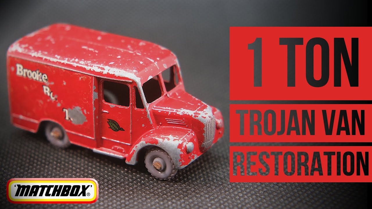 MATCHBOX restoration: 47A 1 Ton Trojan Van - YouTube