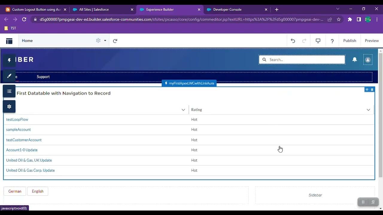 Custom Logout Button using Aura Component in Experience Cloud #inSalesforce - YouTube