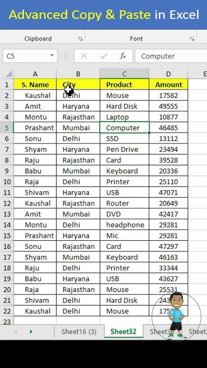 Excel Interview Question Advanced Copy & Paste in Excel #excel #msexcel #exceltips # ...