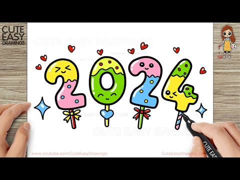 How to Draw Cute Lollipops 2024 | New Year Drawing Easy 2024🙂 - YouTube