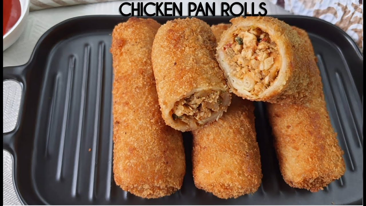 CHICKEN PAN ROLLS | STUFFED SAVOURY CREPES - YouTube