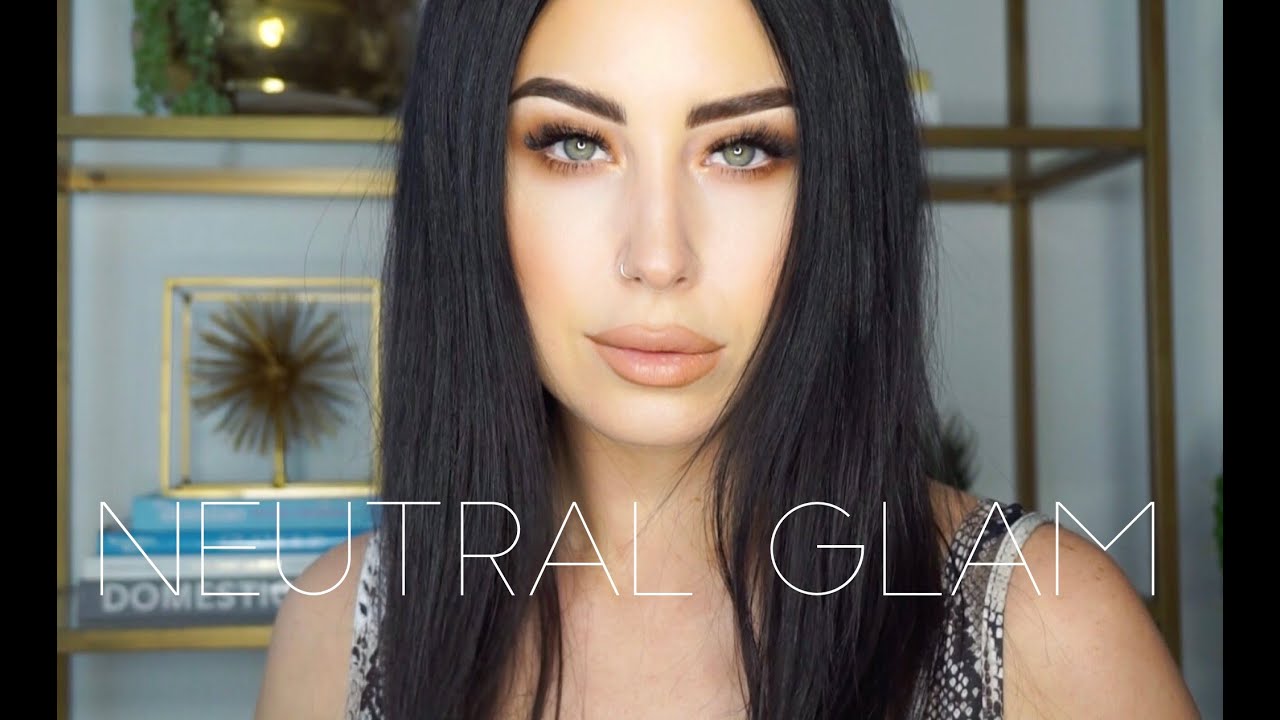 NEUTRAL GLAM MAKEUP TUTORIAL - YouTube