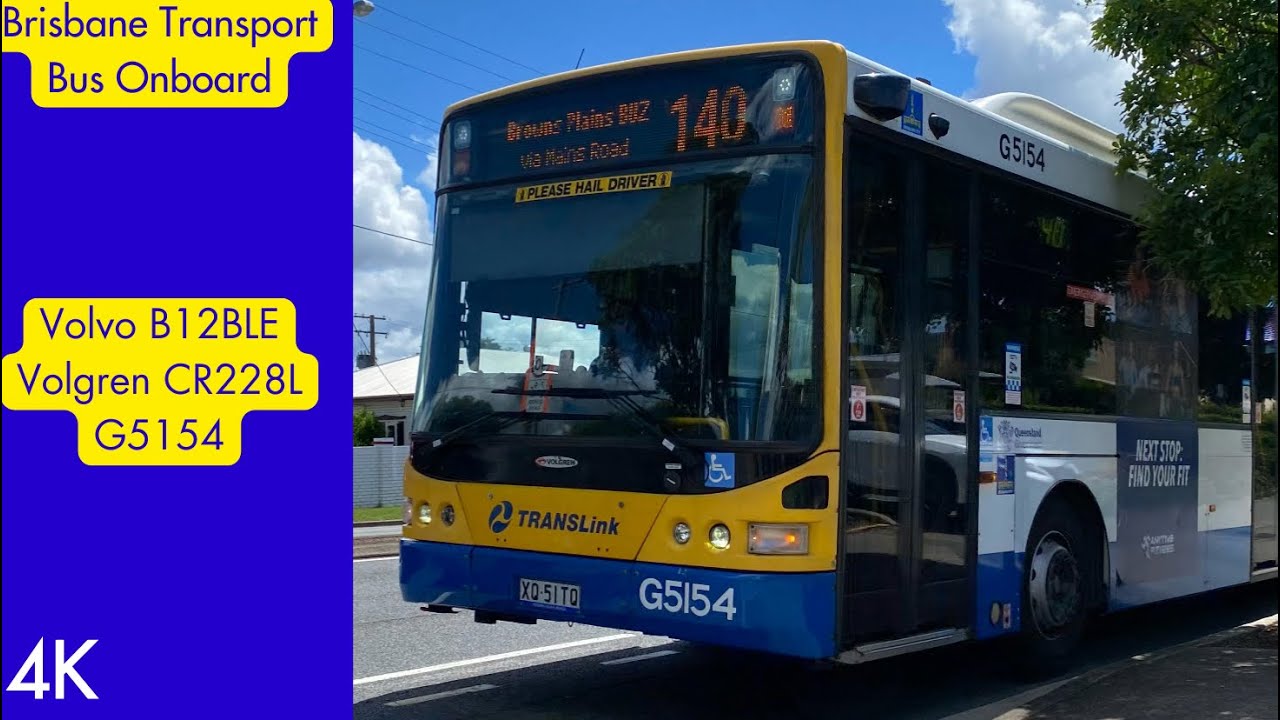 Brisbane Transport Bus Onboard - Volvo B12BLE Volgren CR228L G5154 ...