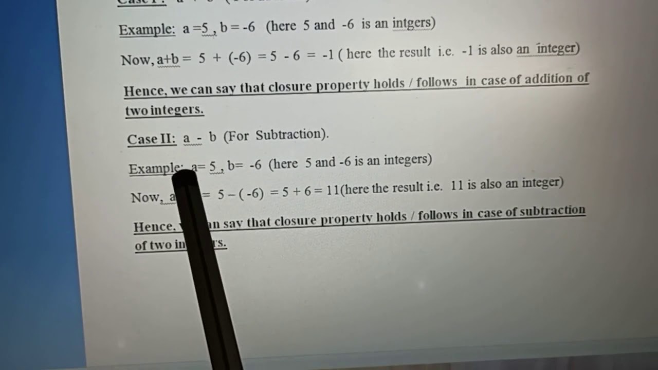 Integer Class 7 YouTube Integer Class 7 YouTube