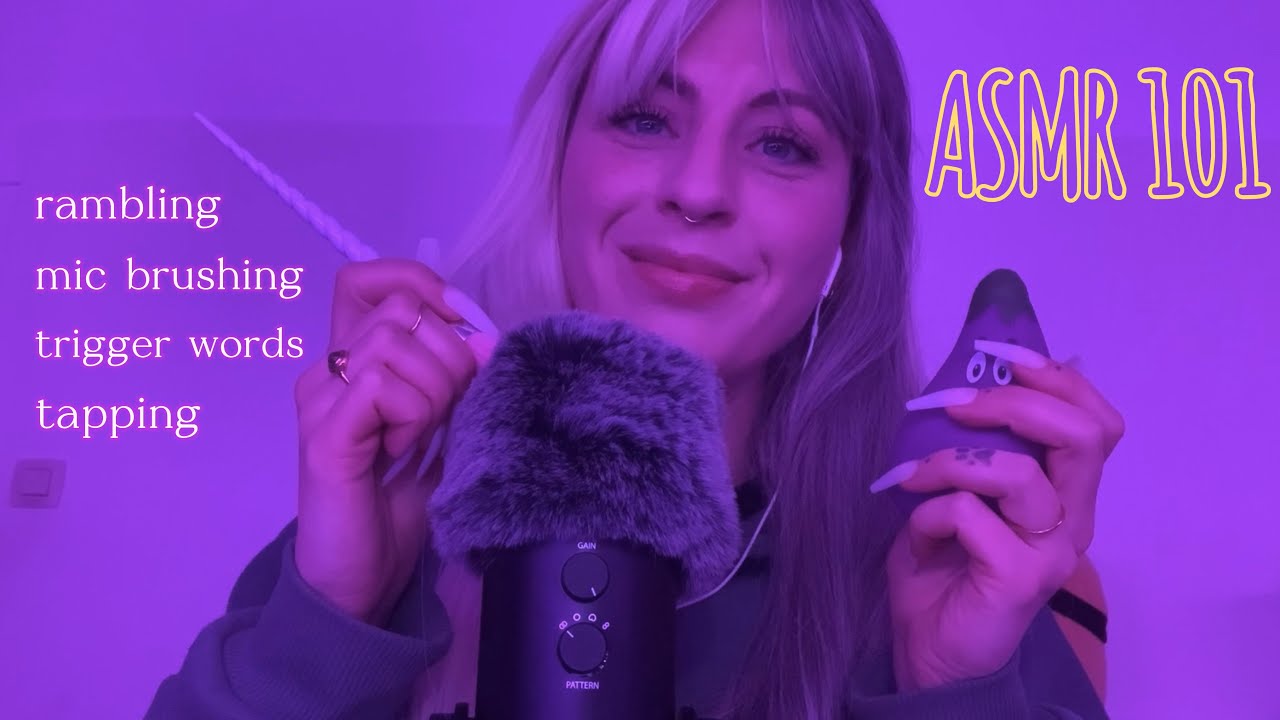 ASMR 101 ~ rambling, tapping, mic brushing + new trigger 🖌️ - YouTube