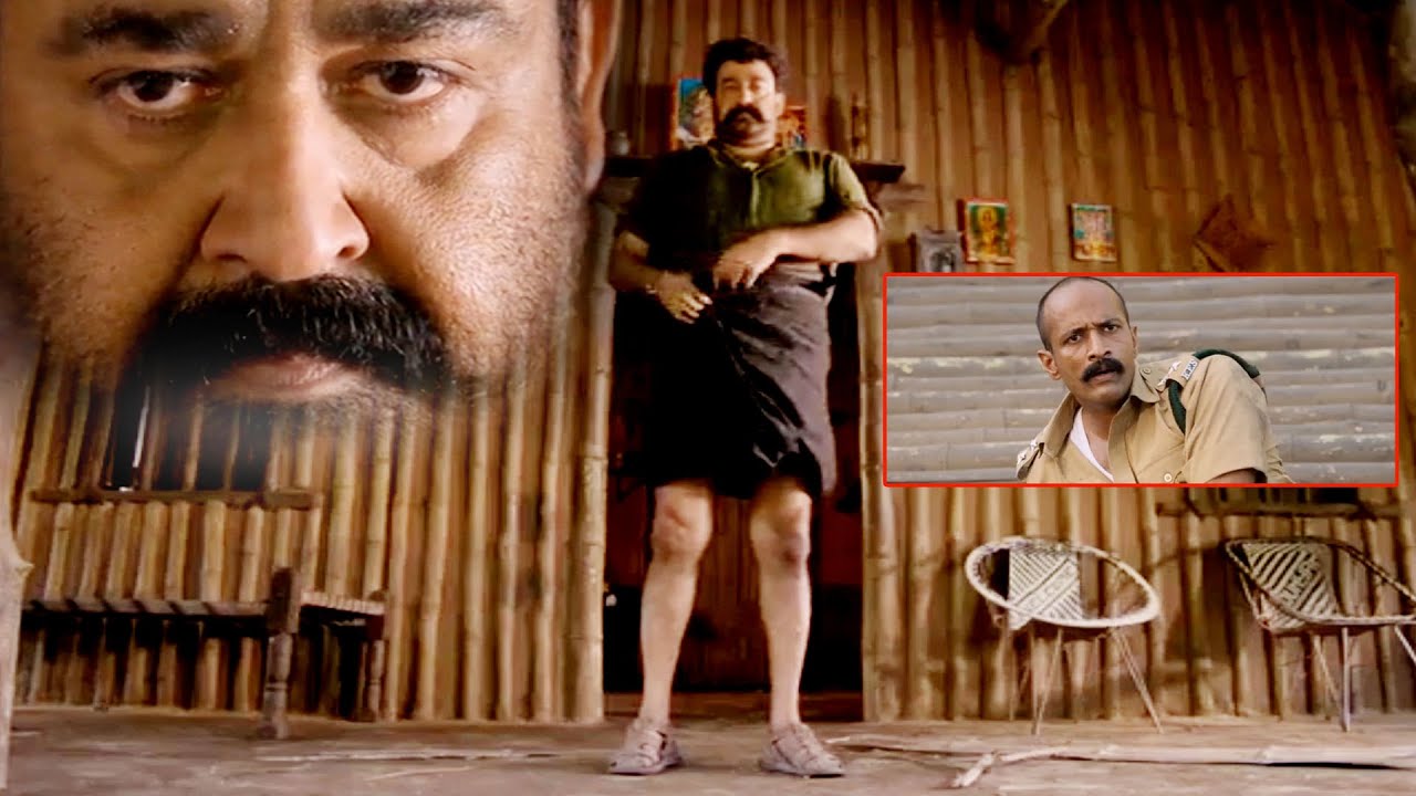 Mohanlal ultimate Action with Police Officer Kishore intresting scene ...