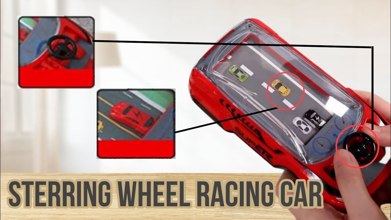 Handheld Motar Car| Sterring Wheel Racing Car Game Toy Unboxing - YouTube