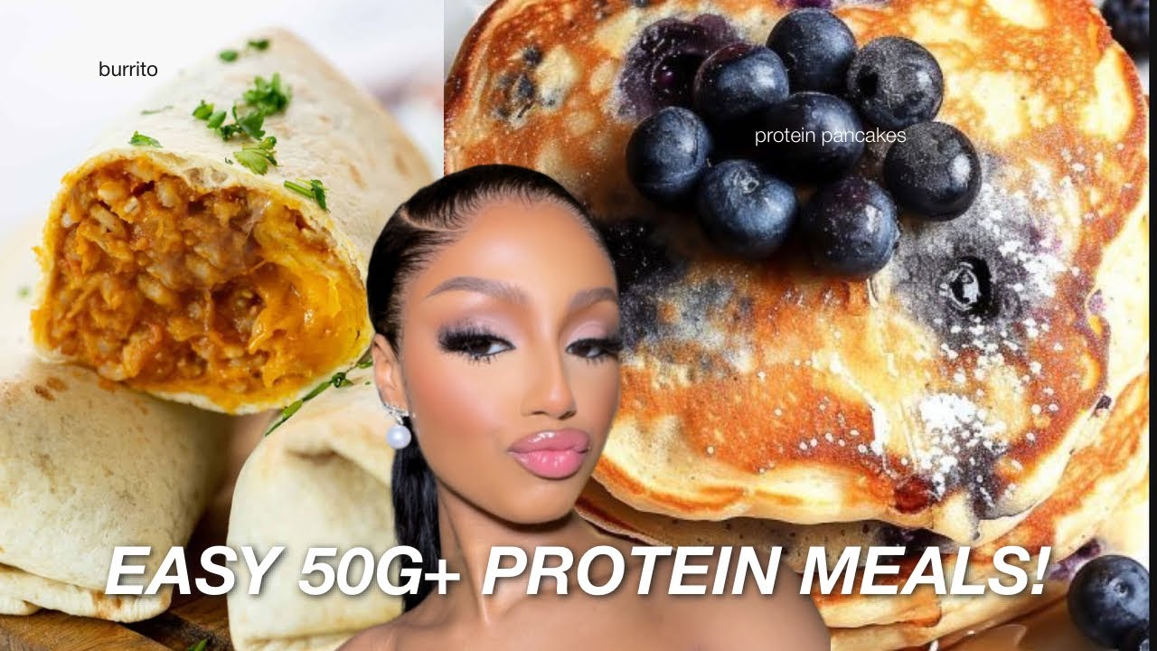 Healthy & High Protein Meal Prep | 50G+ Protein Per Day! - YouTube