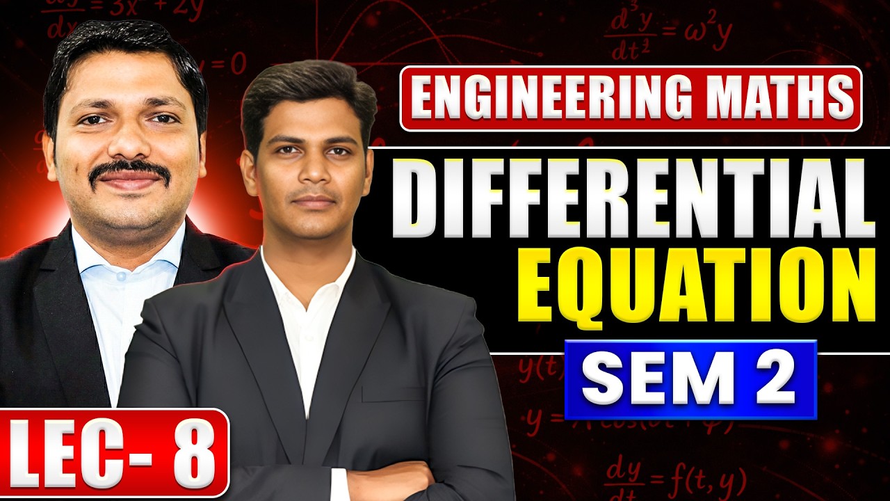 Linear Differential Equations Type II | First Order First Degree Lect 8 ...