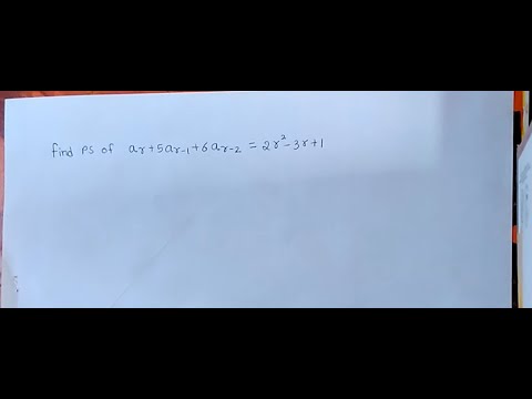 recurrence relation~particular solution~example solved ar+5a(r-1)+6a(r ...