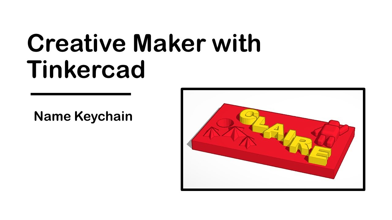 Tinkercad - Name Keychain - YouTube