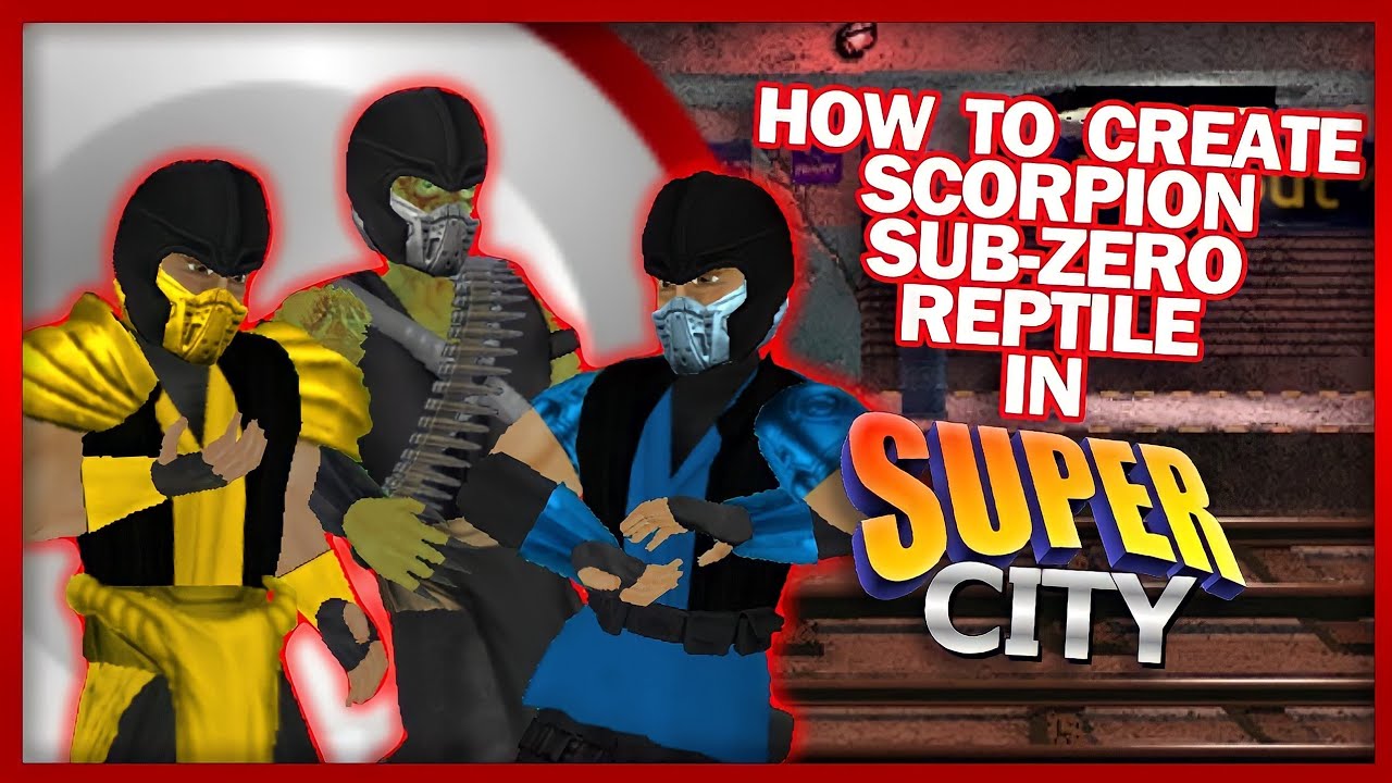 How to Create Scorpion, Sub-Zero, and Reptile (Mortal Kombat) in Super ...