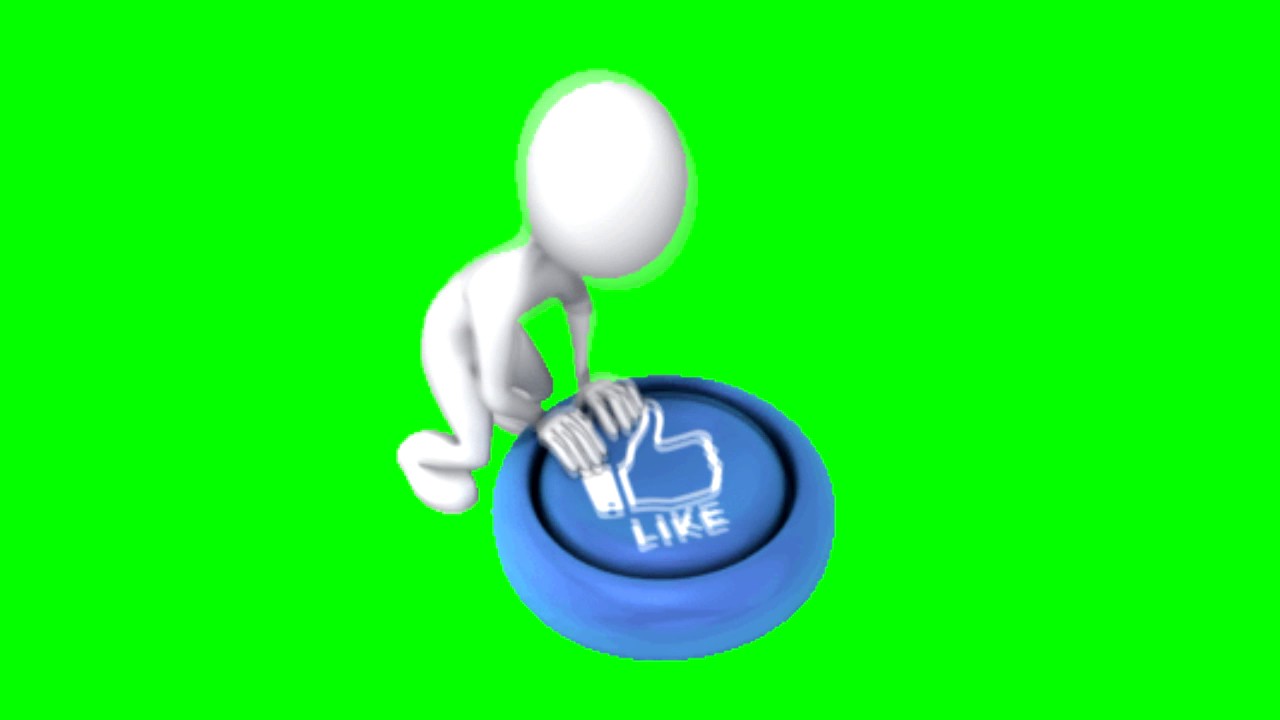 Like button - green screen - YouTube