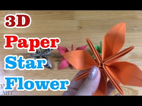 🔰 How to folded 3D Paper Fantastic Star Flower | DIY Origami | VUNU ART ...