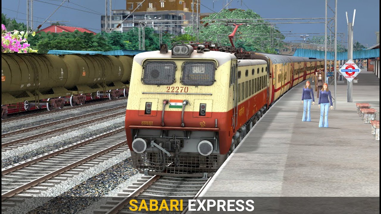 17229 Sabari Express | Train Simulator | Indian Train | Rail Road Games ...