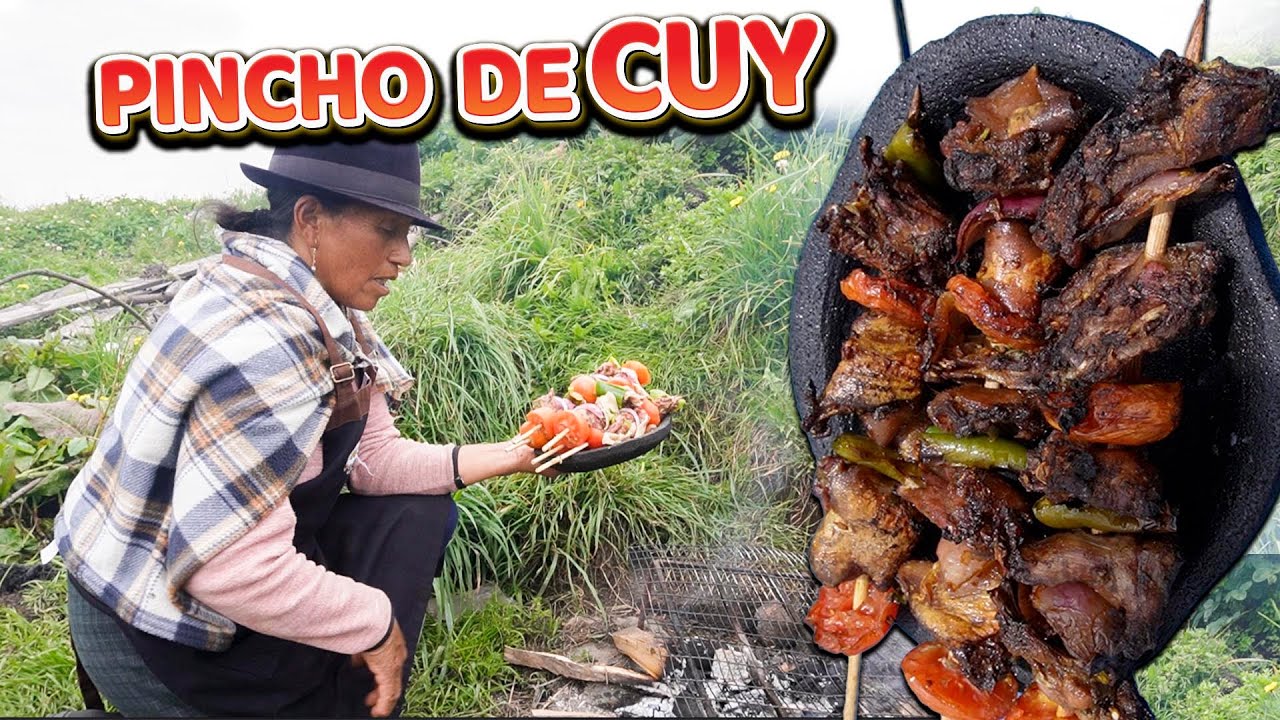 RICOS PINCHOS DE CUY (hechos a leña) | Doña Empera - YouTube