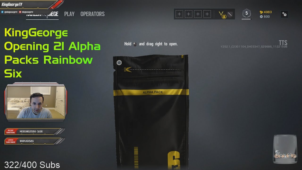 21 Alpha Pack Opening! Rainbow Six Siege Kinggeorge - Youtube