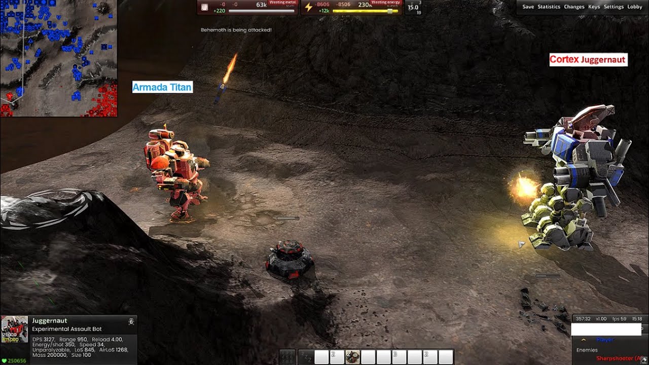 Beyond All Reason - Armada Titan vs Cortex Juggernaut - YouTube