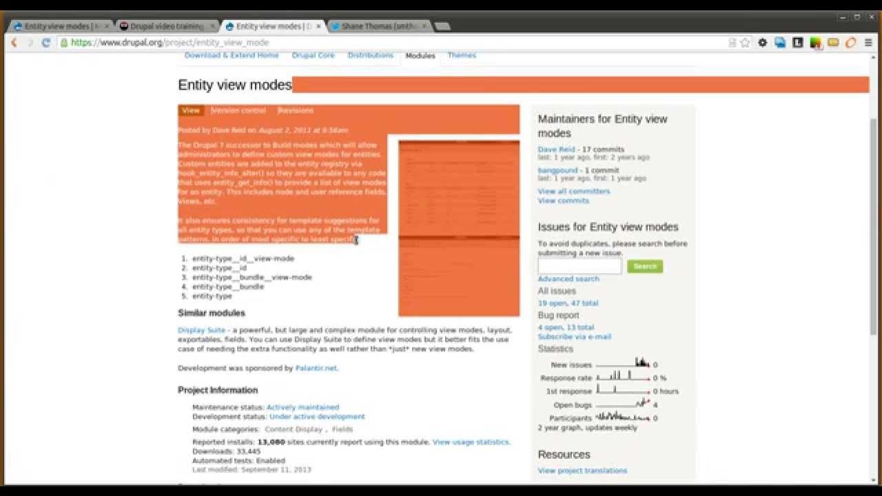 Drupal 7 Entity View Modes Module - Daily Dose of Drupal Episode 161 ...