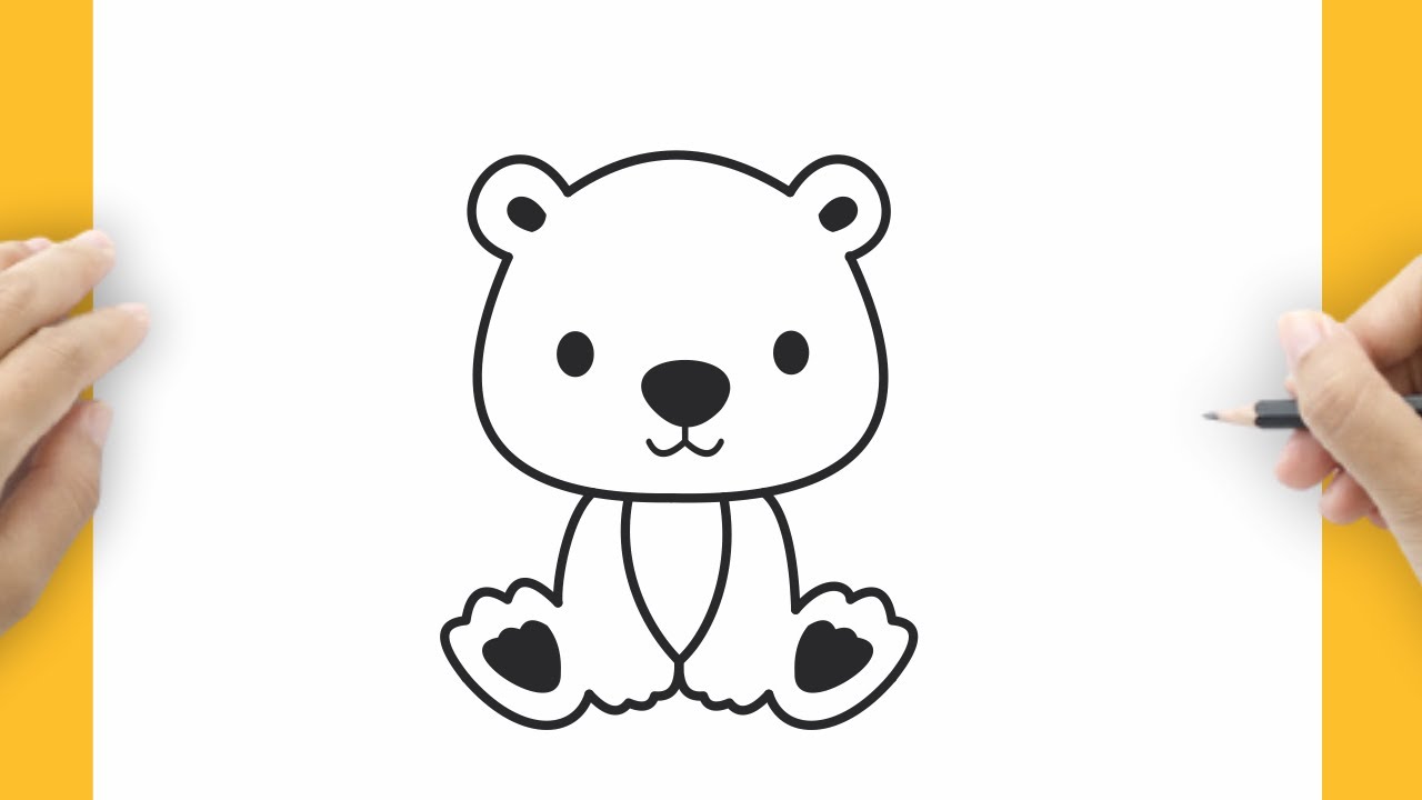 HOW TO DRAW A CARTOON BEAR EASY STEP BY STEP TUTORIAL - YouTube