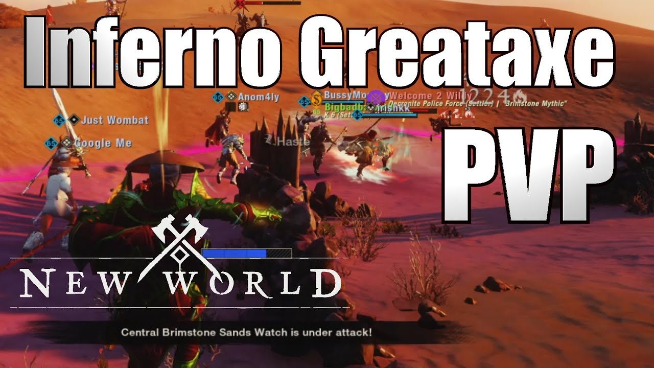 Inferno & Greataxe PvP in New World Aeternum Hybrid mage Meta - YouTube