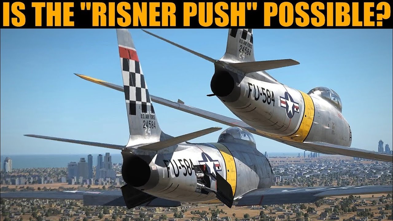 1952 "Risner's Push" F-86 Sabre Tail Push | DCS WORLD Reenactment - YouTube