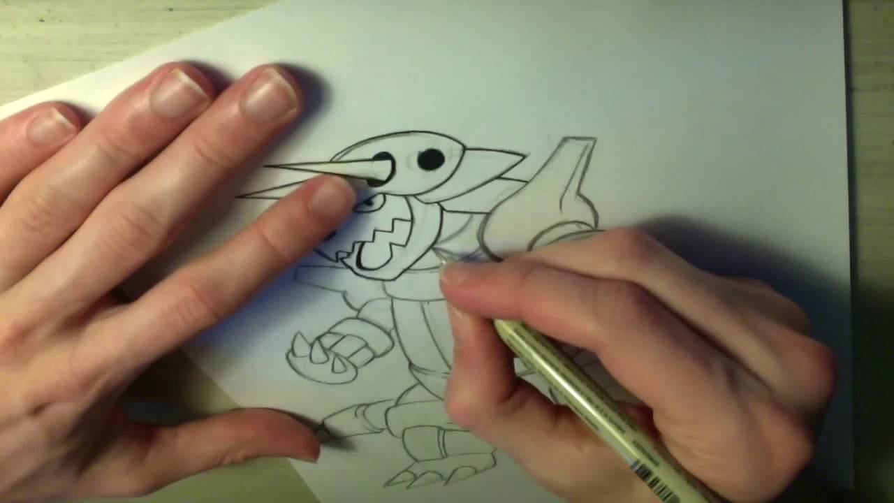 Drawing all the Pokemon: Number 306 Aggron - YouTube