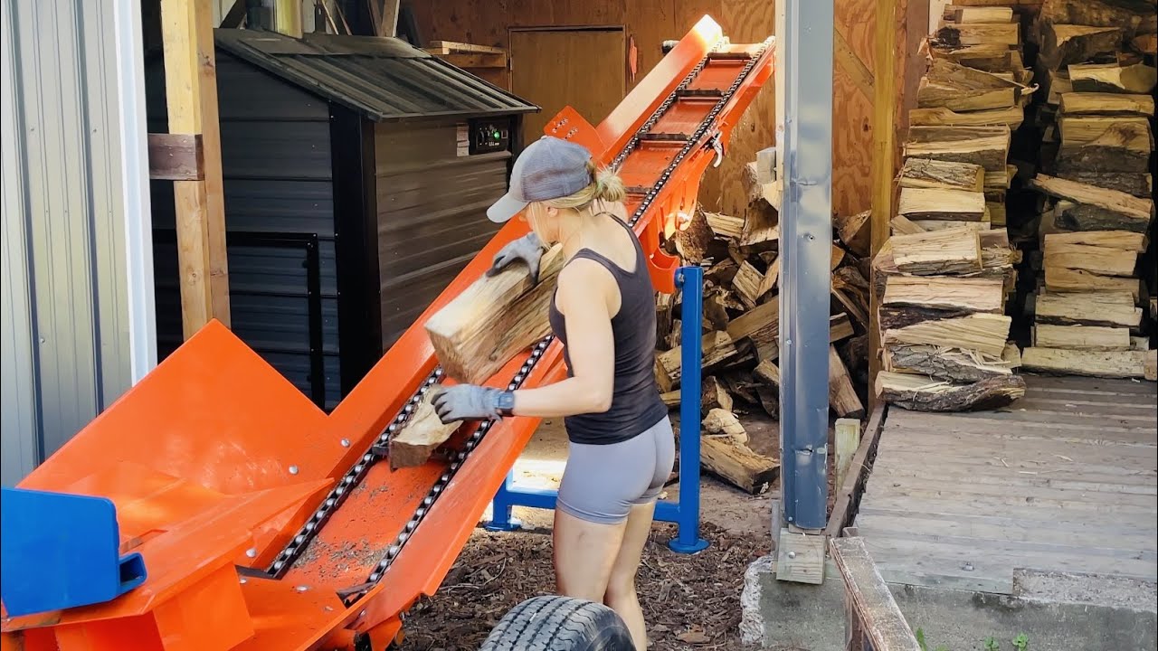Filling the Woodshed Has Never Been This Easy - YouTube