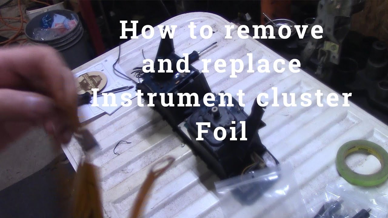 How to remove and replace Vanagon Instrument Cluster Foil - YouTube