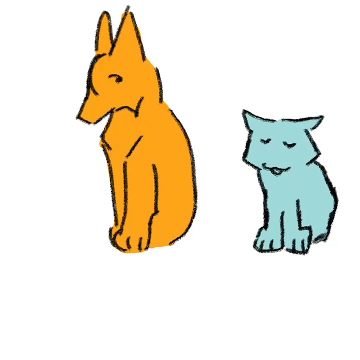 Cat and wolf animation meme practice - YouTube